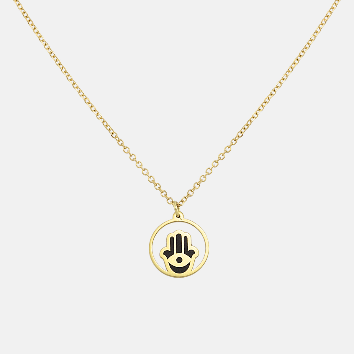 Symbols Collection - The Hamsa Hand Gold Necklace - PETRADI