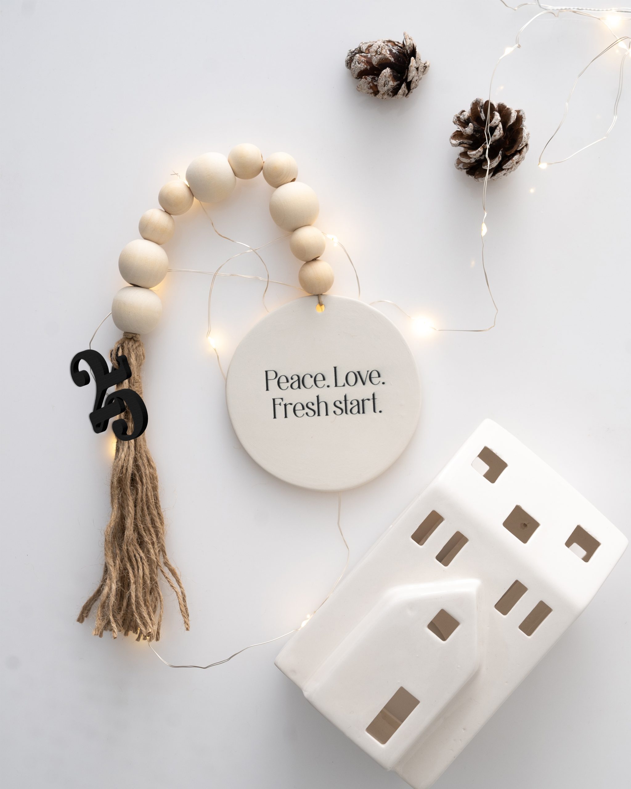 Best Wishes 2025 Ceramic Hanging Lucky Charm - ΠΕΤΡΑΔΙ ΓΟΥΡΙΑ 2025 ...